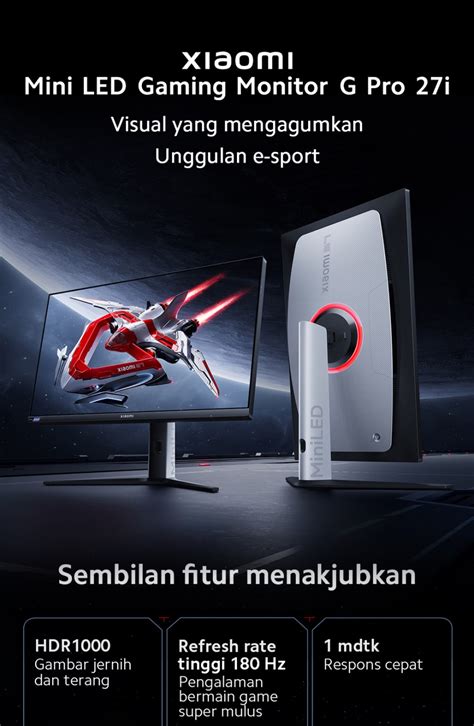 Promo Xiaomi Mini Led Gaming Monitor G Pro I Mini Led Zona Hdr Refresh Rate