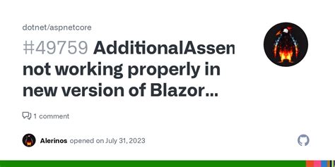 additionalassemblies not working properly in new version of blazor web