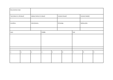 Documentary Structure Grid Pdf