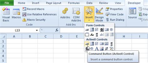 The Excel Blog How To Create A Command Button And Assign Macro To It