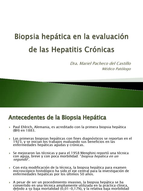 Biopsia Hepatica Pdf Sistema Exocrino Epidemiología