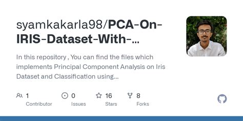 Github Syamkakarla Pca On Iris Dataset With Classification Using Knnc In This Repository