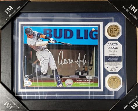 Aaron Judge Autographed Limited Edition 62nd Home Run Al Record Photo Mint Etsy