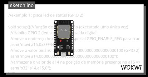 Linguagem Assembly Esp32 Wokwi Esp32 Stm32 Arduino Simulator