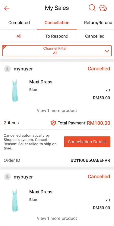 Order Cancellation Reasons MY Seller Education Shopee