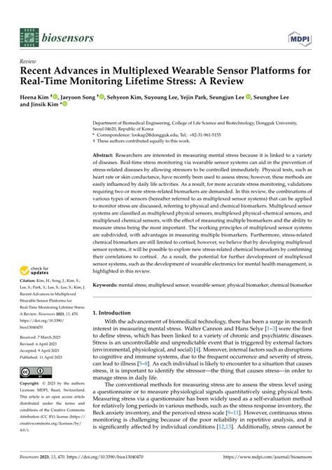 pdf recent advances in multiplexed wearable sensor platforms for real