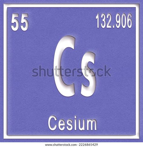 Cesium Chemical Element Sign Atomic Number Stock Illustration
