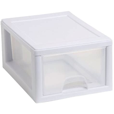 Sterilite 8 In X 6 In X 12 In 6 Quart White Stackable Storage Drawer