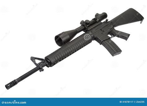 M16 Rifle With Telescopic Sight Stock Image Image Of Marines Infantry 41878117