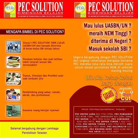 Brosur Bimbel ~ Almari Pec