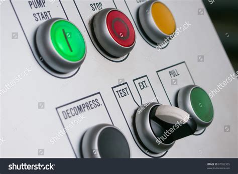 Industrial Machine'S Control Panel Push Buttons Stock Photo 87052355 : Shutterstock