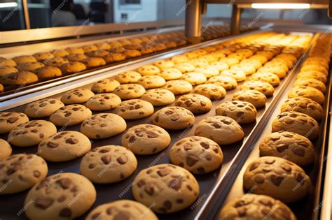 Premium Photo Automated Robotic Bakery Production Line With Sweet Cookies Industrial Food