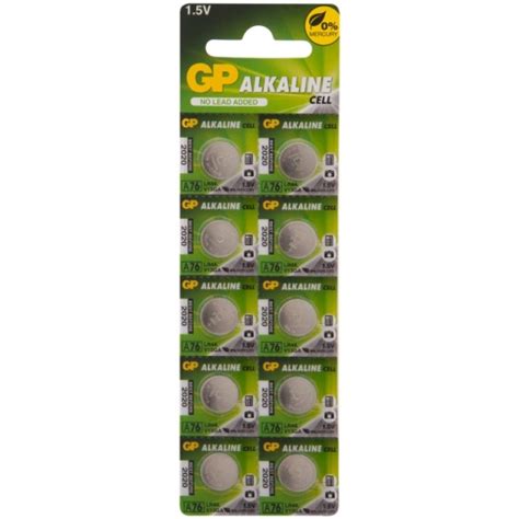 Элемент питания GP Alkaline A76 (LR44/ V357/ V13 GA/ AG13) бл 10 ...