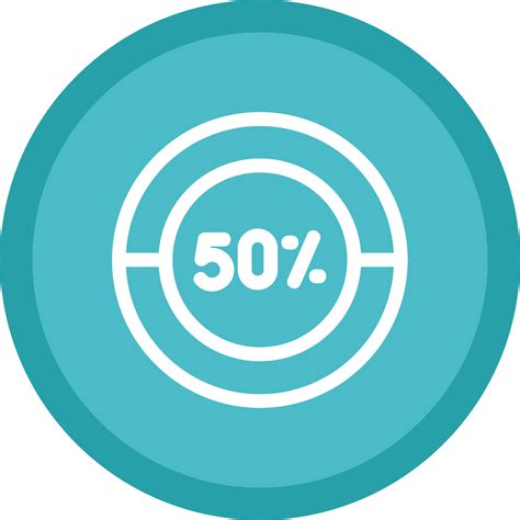 Half Pie Chart Vector Icon Design 20165573 Vector Art At Vecteezy