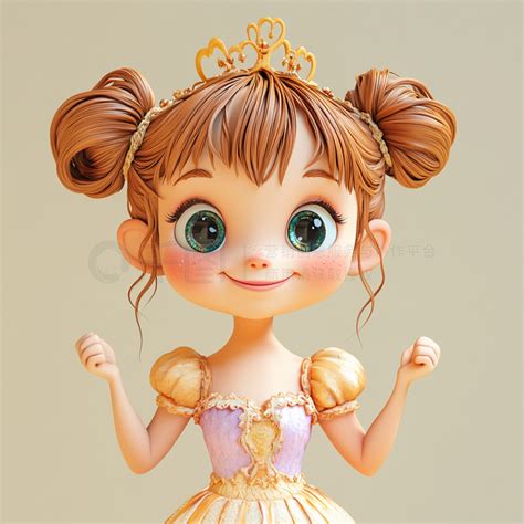 小公主ai数字艺术 戴着皇冠的小公主 Ai插画免费下载png格式1024像素编号71464674 千图网