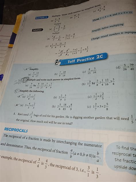 Simplify A 3 4 12 17 Multiply And Write Each Answer In Simplest