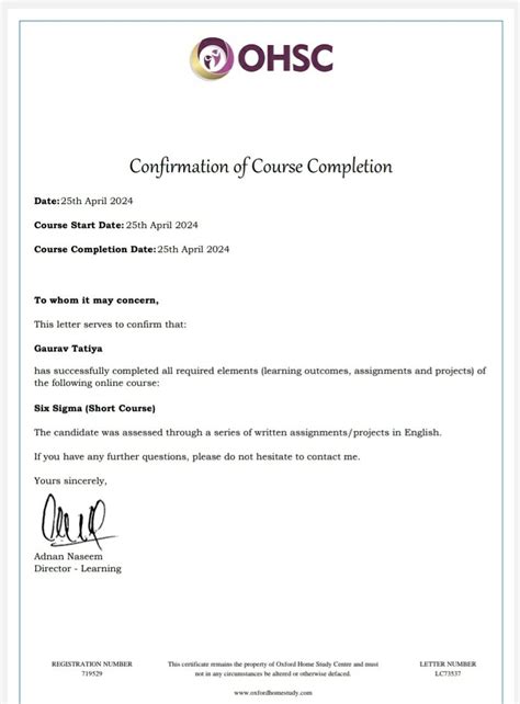 Gaurav Tatiya Jain On Linkedin I Have Successfully Completed Six Sigma