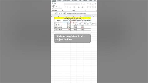 How To Check Pass And Fail In Excel Shorts Youtubeshorts Excel Excelfunction Msexcel Youtube