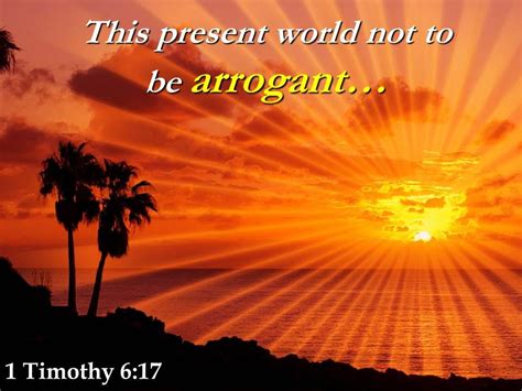 1 Timothy 6 17 This Present World Not To Be Powerpoint Church Sermon
