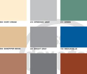 Standard Color Chart Epoxy Urethane Polyaspartic Dex O Tex