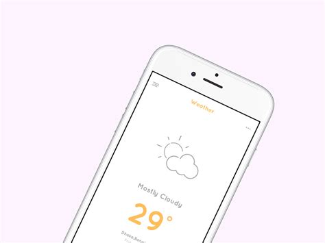 Simple Weather UI Concept PSD Freebie Supply