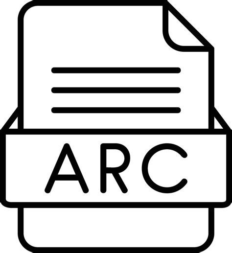 Arc File Format Line Icon 28550578 Vector Art At Vecteezy
