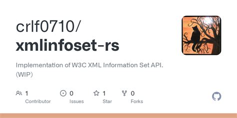 Github Crlf0710xmlinfoset Rs Implementation Of W3c Xml Information Set Api Wip