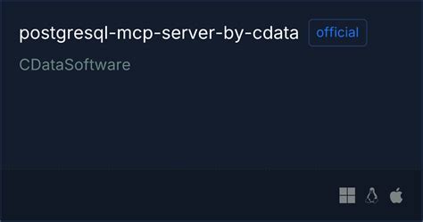 Postgresql Mcp Server By Cdata Glama