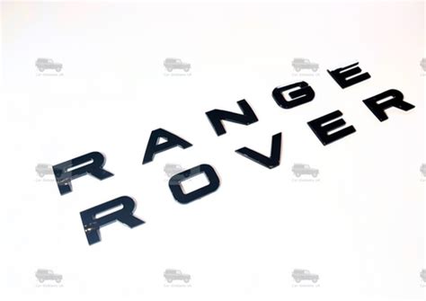 Range Rover Gloss Black Lettering Single Set Car Emblems Uk