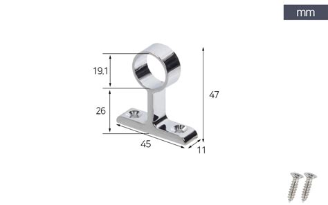 철물가이드 [옷걸이봉 스텐파이프 옷봉지지대소켓 브라켓양단구]