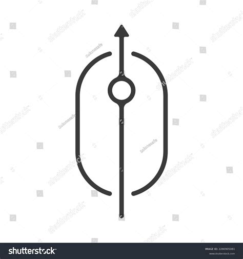 scroll vector icon arrow icon mouse stock vector royalty free