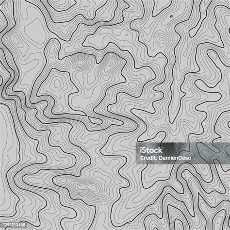 복사 할 수있는 공간이있는 지형지도 배경 라인 지형지도 윤곽 배경 지리적 그리드 추상 벡터 일러스트레이션 지형을 통해 산악 하이킹 트레일 0명에 대한 스톡 벡터 아트 및
