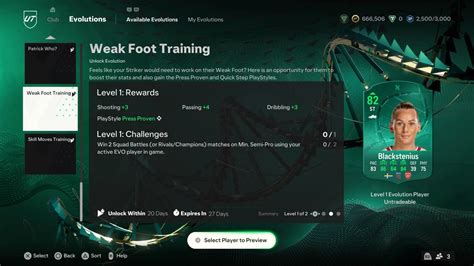 Fc 24 Weak Foot Training Evolutions Guide