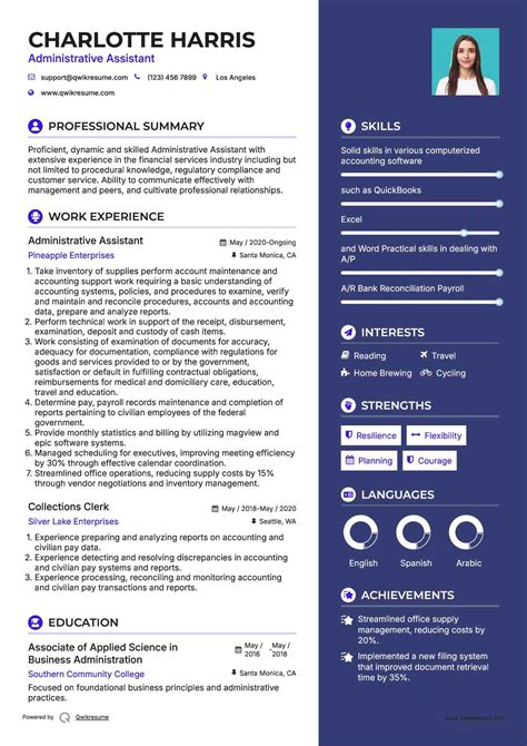 Admin Assistant Cv Template