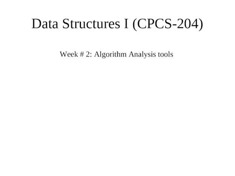ppt data structures part2 analysis tools dokumen tips