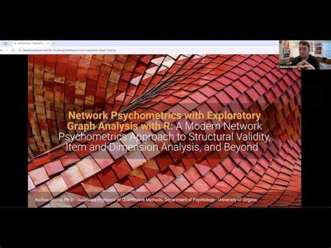 Network Psychometrics And Exploratory Graph Analysis Ega With Hudson Golino Statistical Horizons