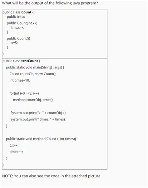 Solved What Will Be The Output Of The Following Java