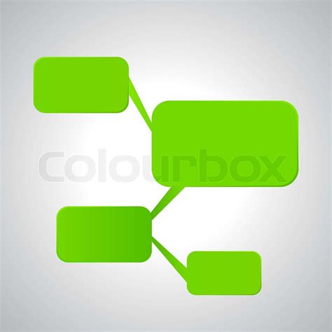 Illustration Of Empty Flow Chart Diagram On Gray White Background Stock Vector Colourbox