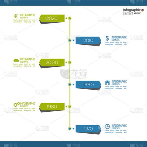 时间线图表箭头和指针