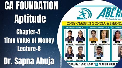 ca foundation chapter 4 time value and money lecture 8 annuity