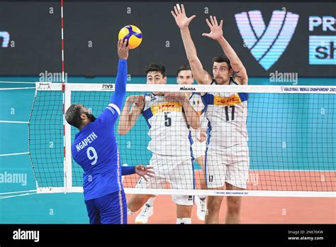 Alessandro Michieletto Simone Anzani Italy Blocking Against Earvin