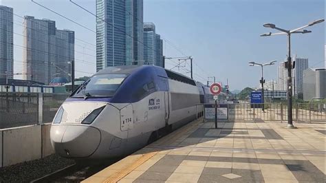 철도풍경 Korail 경부고속선 천안아산온양온천역 목포ㆍ여수expo행 Ktx 산천 4041열차 ㆍ 593열차 진입