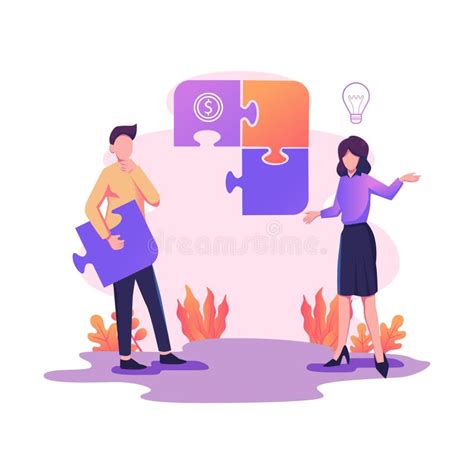 problem solving business support vector illustration design stock