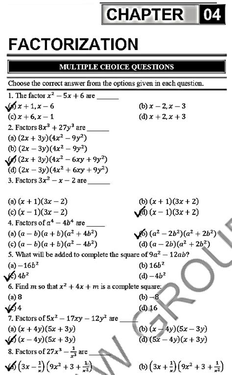 Education Is The Key To Success Factorization Chapter No 04 Math