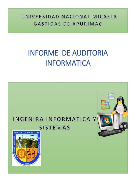 Informe Final De Auditoria Informatica Vani Celinda Descargar Gratis Pdf La Seguridad