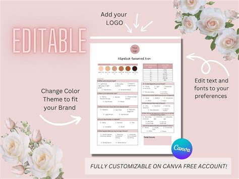 Fitzpatrick Assessment Template Customizable And Editable Instant