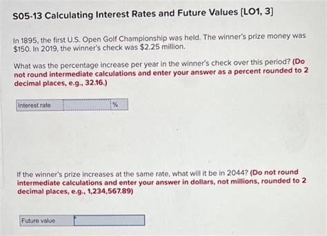 Solved S05 13 Calculating Interest Rates And Future Valu