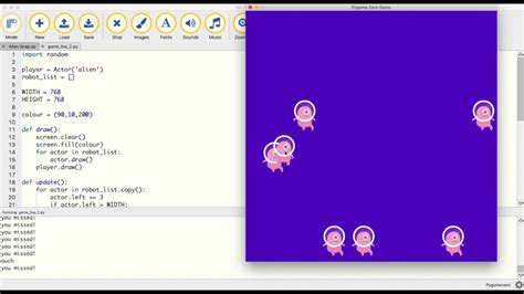 Made A Code Monday Pygame Zero Part 2 Robot Factory Youtube