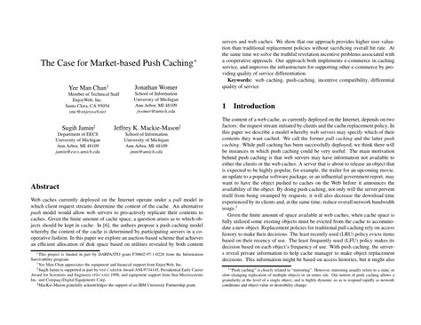 pdf the case for market based push caching