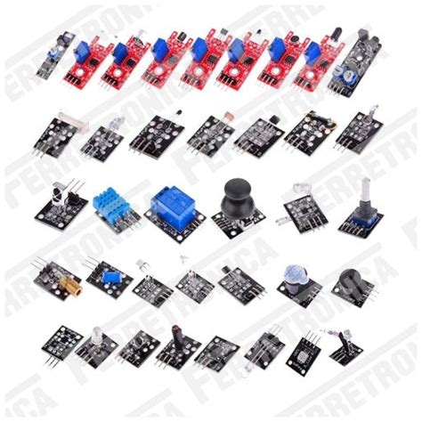 Kit De Sensores Y Actuadores 37 En 1 Compatibles Con Arduino Raspberry Pic Entre Otros Ferretrónica